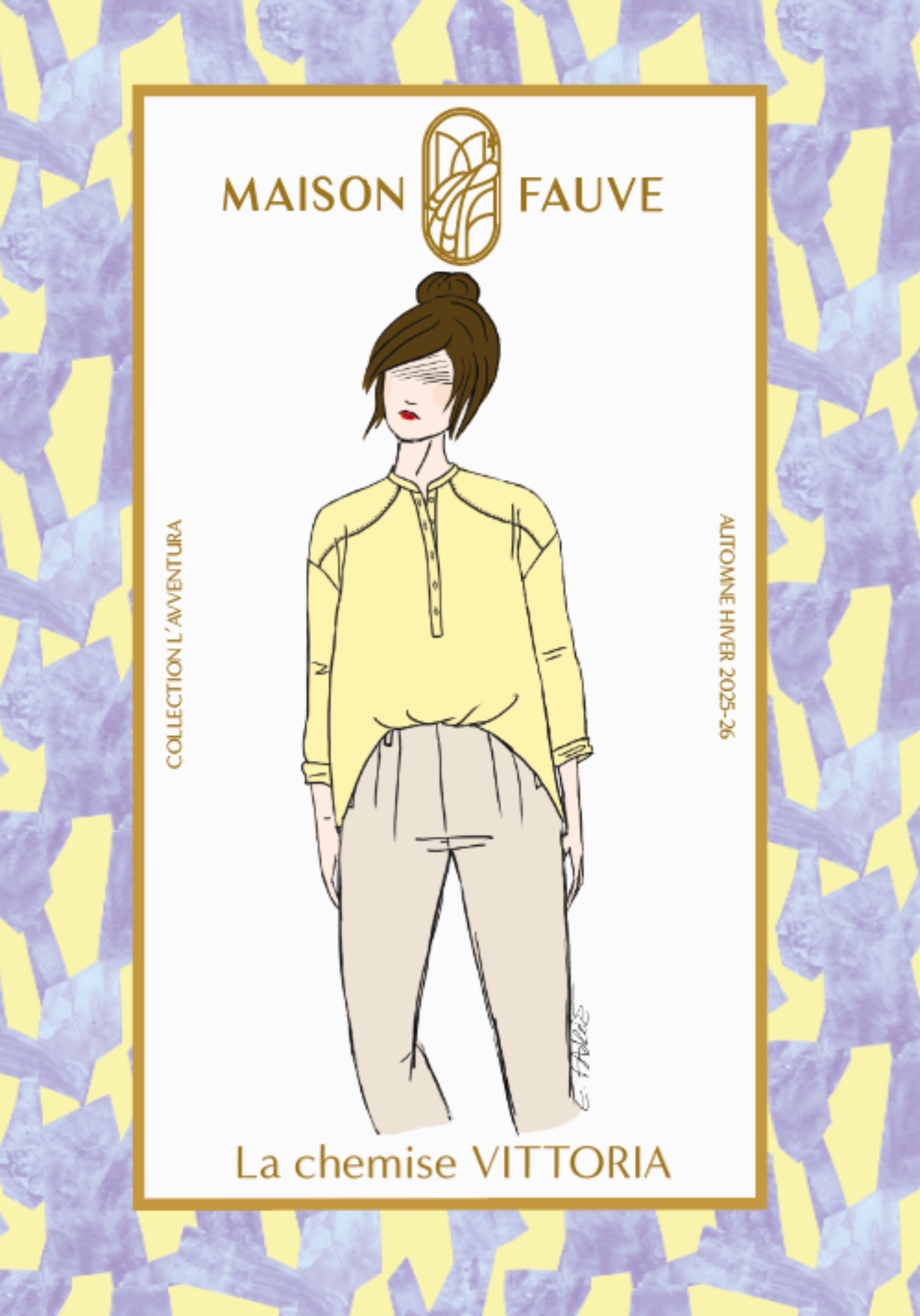 Patron couture liquette Vittoria - Patron pochette – Maison Fauve