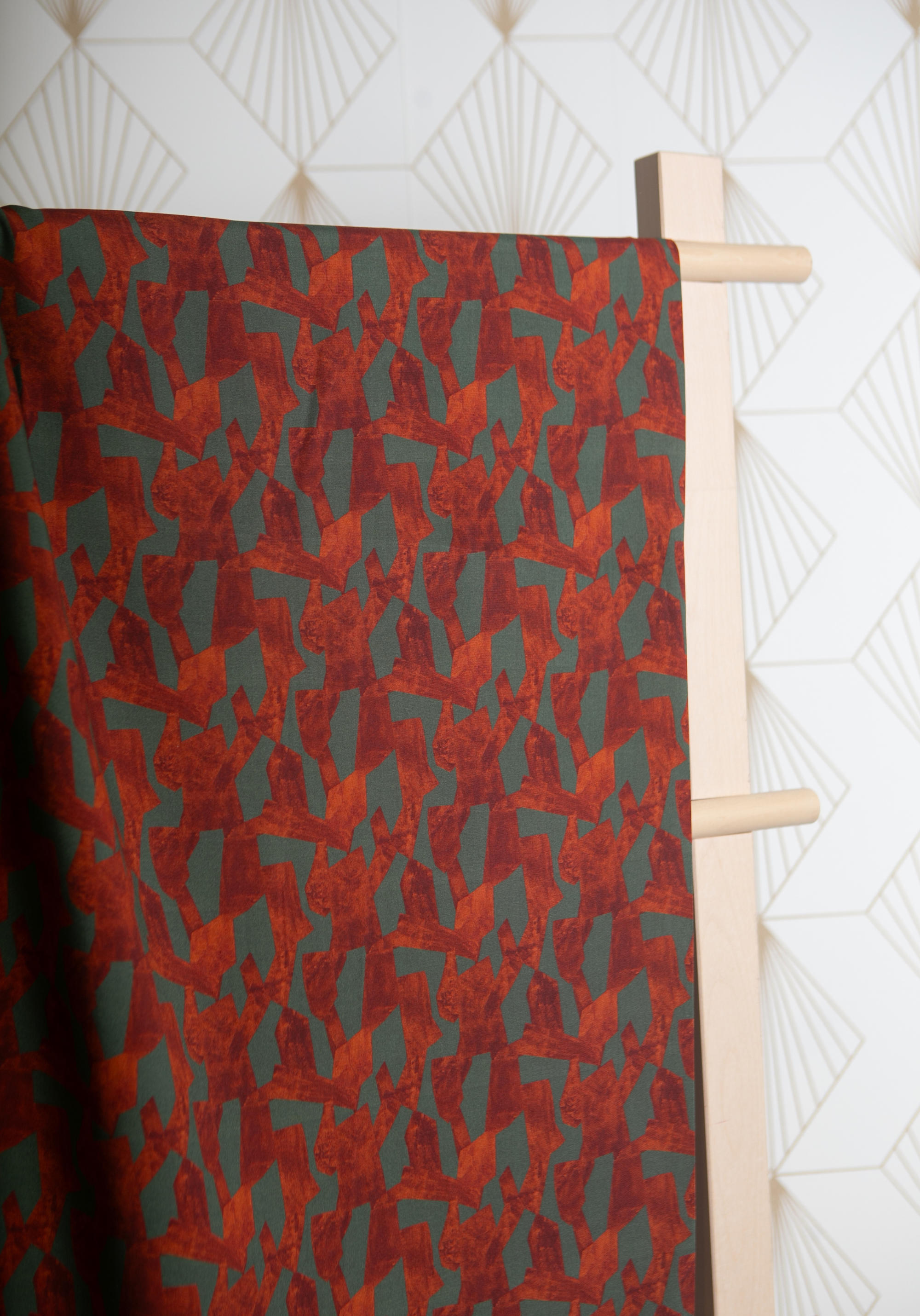 COUPONS - Pietra printed viscose poplin fabric - Cinnamon – Maison Fauve